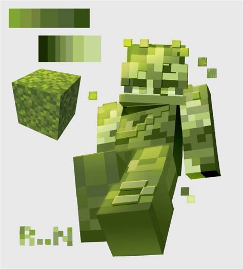 Minecraft Moss Palette Minecraft Images Minecraft Skins Aesthetic
