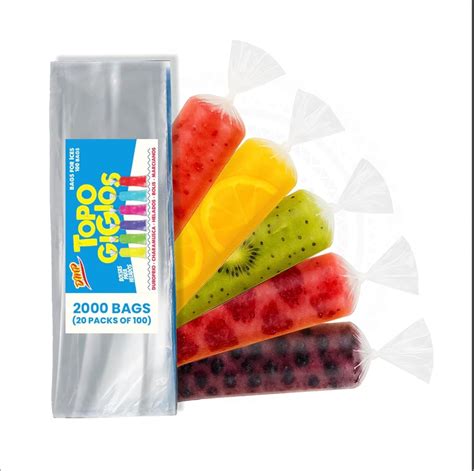 De Mi Pais Topogigios Ice Cream Plastic Bags For Bolis And Popsicles