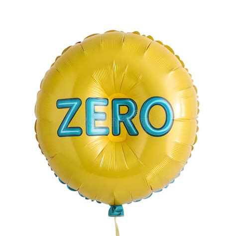 Number Zero Balloon Isolated On White Background Stock Illustration