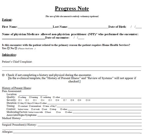 15 Excellent Progress Note Templates Editable In Word