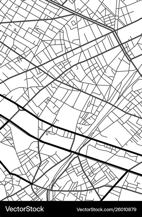 Abstract City Map In Black And White Royalty Free Vector