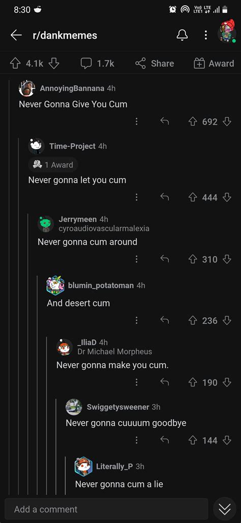 Never Gonna Give You Up Nsfw Version R Redditsings