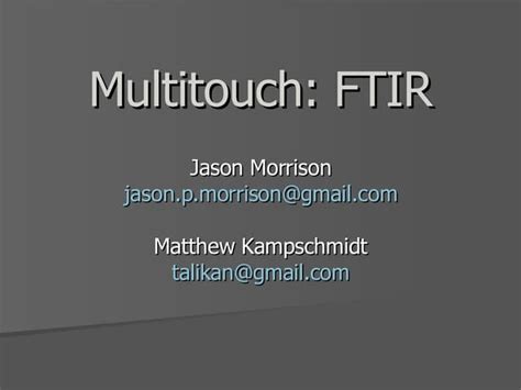 Multitouch Ftir Ppt