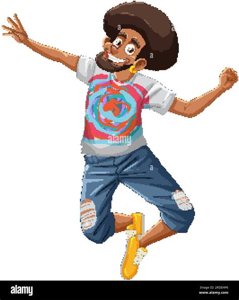 Black Man With Afro Cartoon