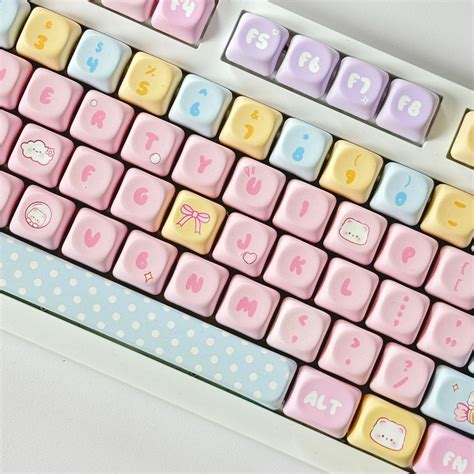 Kawaii Mao Profile Candy Pastel Dreamy Keycap Set 131 Keys