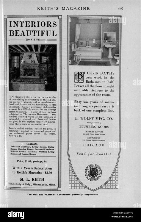 Keiths Magazine Established In 1917 By Architect Max L Keith