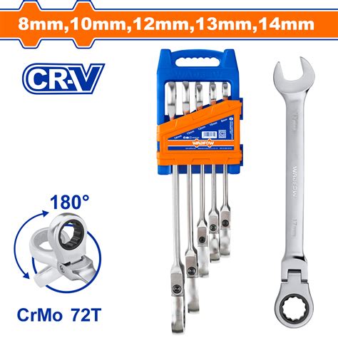 Wadfow Flexible Ratchet Spanner Set 5 Piece Northern Bolt And Tool
