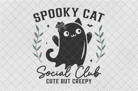 Halloween Cat Ghost Png Retro Spooky Graphic By Createaip · Creative