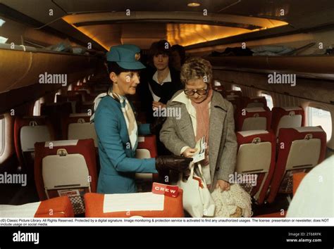 Airline Travelling In The 1970s A Swedish Passenger Airplane 1979 Of