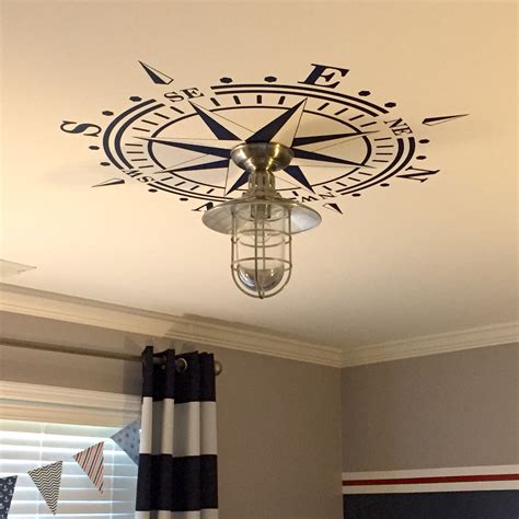 Compass Rose Vinyl Ceiling Decal Shelly Lighting