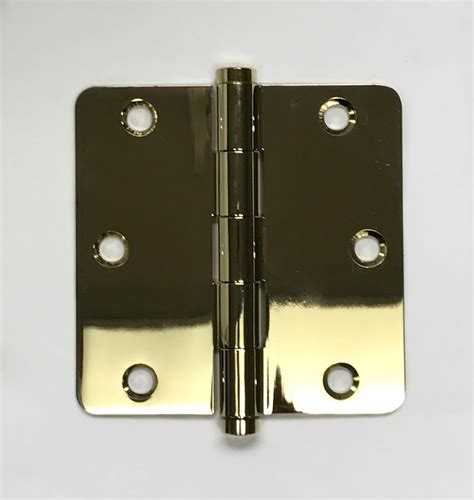 Solid Brass Door Hinges 3 1 2 X 3 1 2 Lifetime Polished Brass