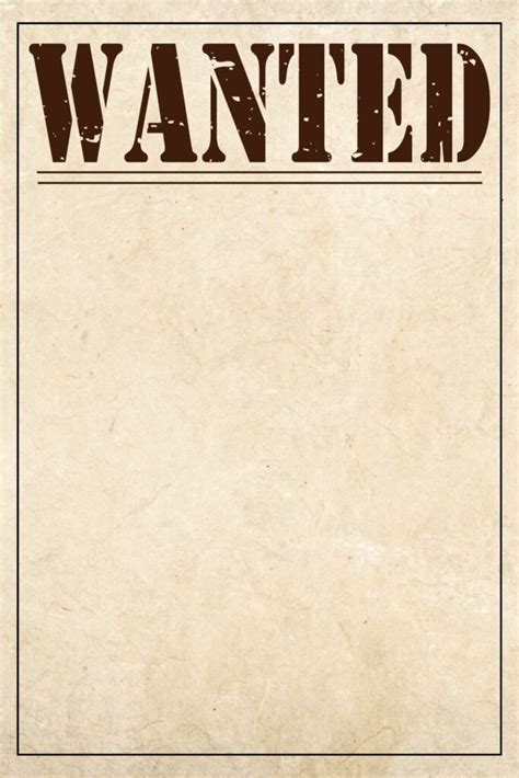 Character Sketch Artist Wanted Poster Template Images