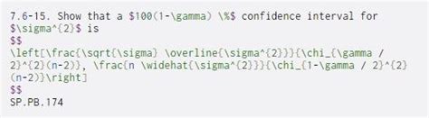 Solved 76 15 Show That A 1001 Gamma Confidence