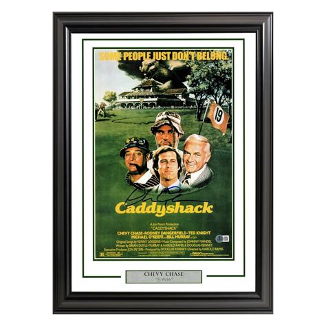 Chevy Chase Autographed Framed Caddyshack Movie Poster Beckett