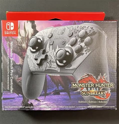 Nintendo Switch Pro Controller Monster Hunter Rise Sunbreak Edition