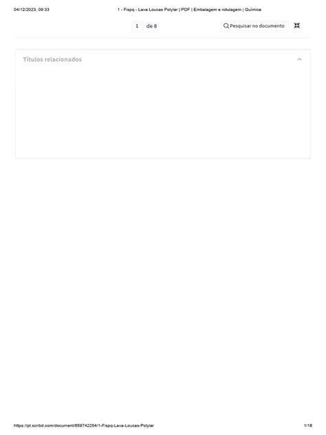 Fispq Detergente Lava Loucas Polylar Pdf Tecnologia E Engenharia