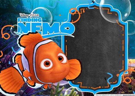 Free Editable Blank Finding Nemo Birthday Invitation Finding Nemo Birthday Invitations Nemo