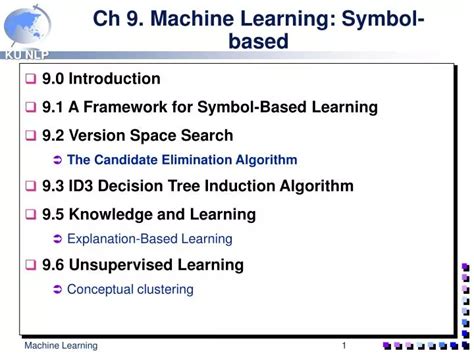 Ppt Ch 9 Machine Learning Symbol Based Powerpoint Presentation