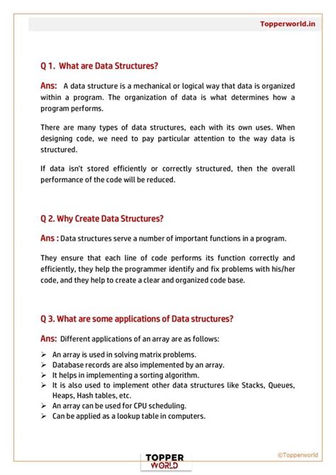 Top 50 Dsa Interview Question Pdf Connect 4 Techs