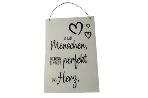 Deko Holzbild Wandbild Es Gibt Menschen Die Passen Einfach Perfekt Ins Herz Weiß Elfengarten