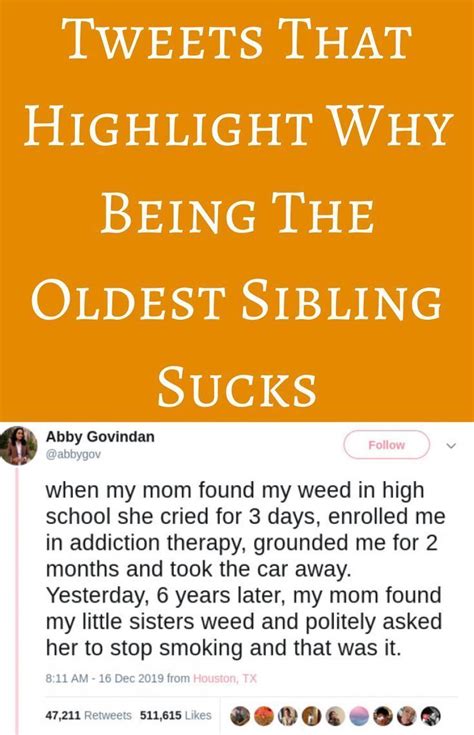 Tweets That Highlight Why Being The Oldest Sibling Sucks Artofit