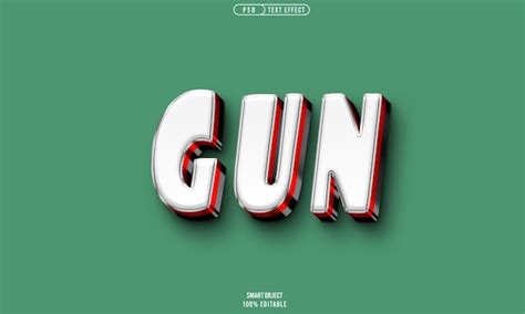 Premium Psd Free Psd Gun Text Style Effect