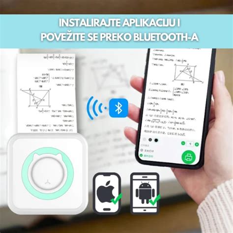 Mini štampač Za Telefon Mini Printer 5 Rolni Za štampanje
