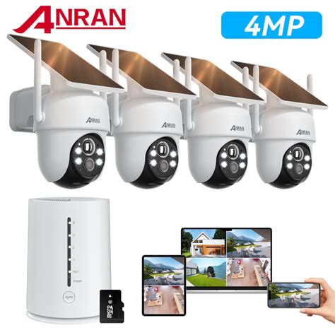 2k Solar Security Camera With Spotlight Anran Wireless Outdoor Camera With Smart Siren Built