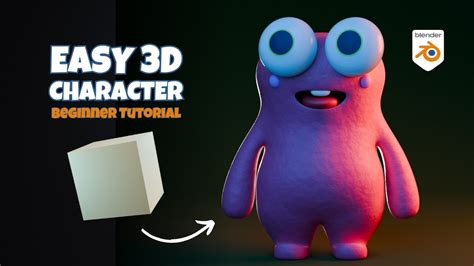 How To Make A Cute Character In Blender Beginner 3d Model And Texture