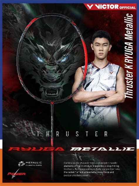 Jual Raket Badminton Victor Thruster K Ryuga Metallic Tk Ryuga Metalic Tk Ryuga Metalic Shopee