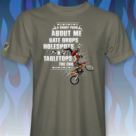 A Short Poem Motocross T Shirt Rm0090 Etsy