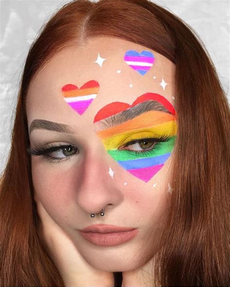 Lgbt Pride Makeup Pride Makeup Rainbow Makeup Theatrical Makeup