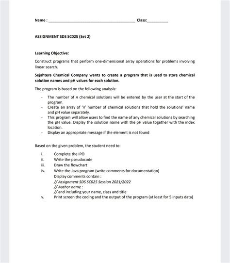 Solved Name Class Assignment Sds Sco25 Set 2 Learning