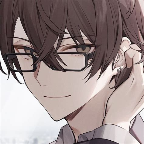Brown Haired Anime Guy With Glasses