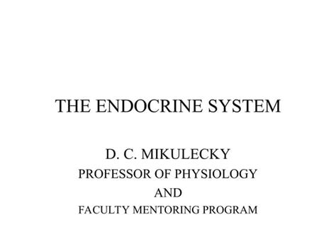 Endocrineppt Endocrine System Euroendocrine Ppt