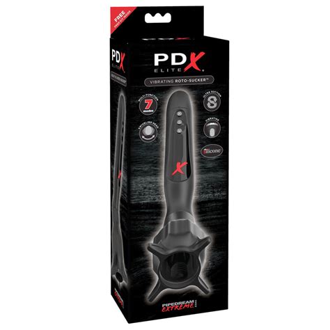 Pdx Elite Vibrating Roto Sucker Black