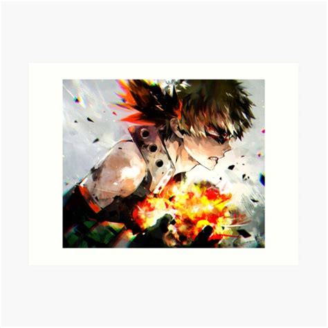 Katsuki Bakugo Art Prints Redbubble