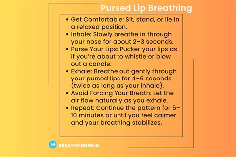 Pursed Lip Breathing Technique Breathfinder