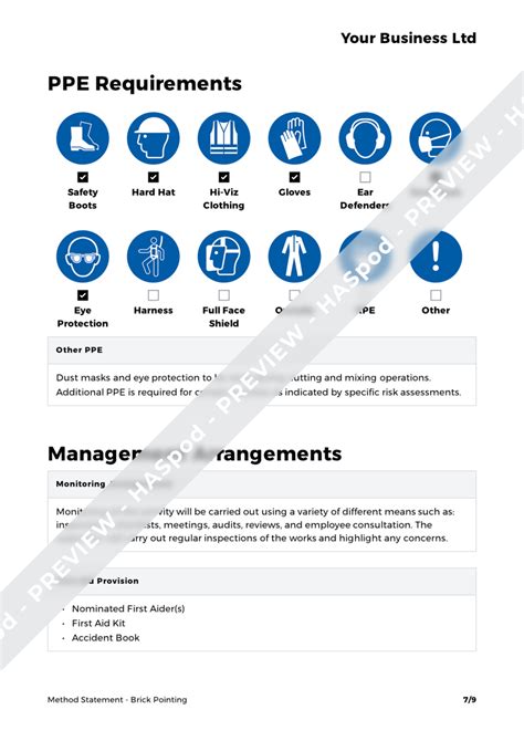 Brick Pointing Method Statement Template Haspod