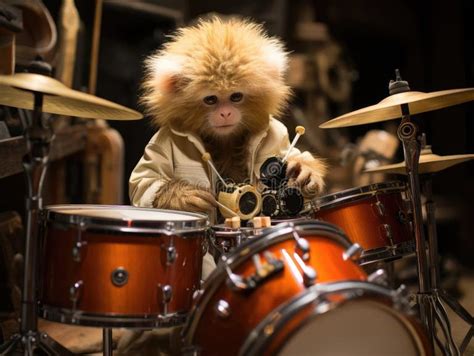 Monkey Drumming Stock Illustrations 30 Monkey Drumming Stock
