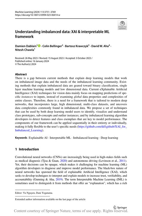 Pdf Understanding Imbalanced Data Xai And Interpretable Ml Framework