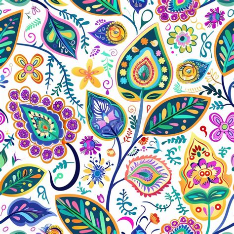 Seamless Boho Style Pattern Stock Illustration Illustration Of Repeat