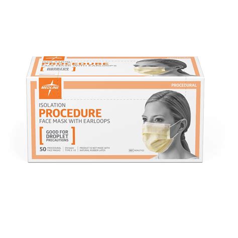 Medline Prohibit Isolation Face Mask Wearloops Latex Free Non27120