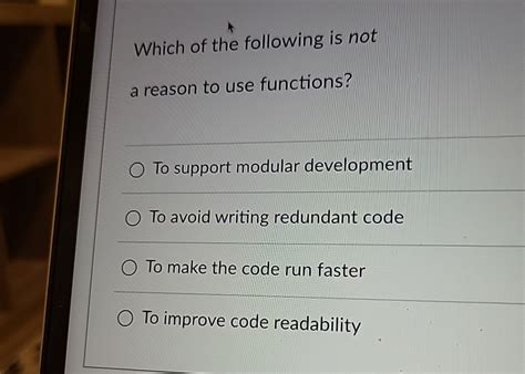 Solved Which Of The Following Is Not A Reason To Use