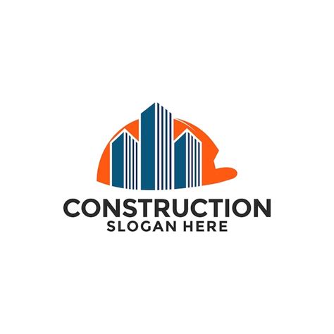 Logotipo De Construcción De Edificios Concepto De La Industria Del Logotipo De Trabajo Plantilla