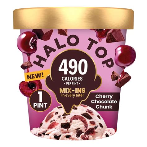 Halo Top Mix Ins 15g Protein Cherry Chocolate Chunk Light Ice Cream