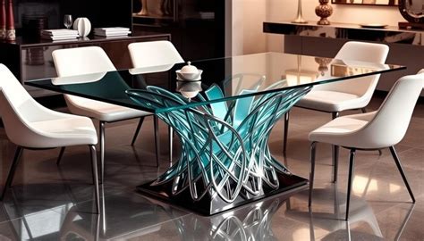 Furniture Dining Table Glass Elegant Glass Dining Tables