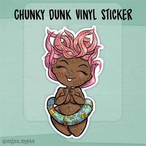 Chunky Dunk Girl Vinyl Sticker Miss Moss Ts