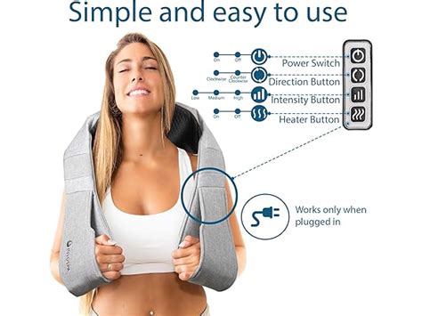 Invospa Shiatsu Back Shoulder And Neck Massager With Heat