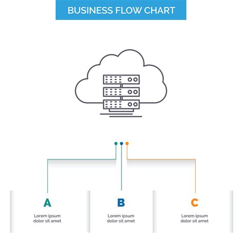 Cloud Storage Computing Data Flow Business Flow Chart Design With 3